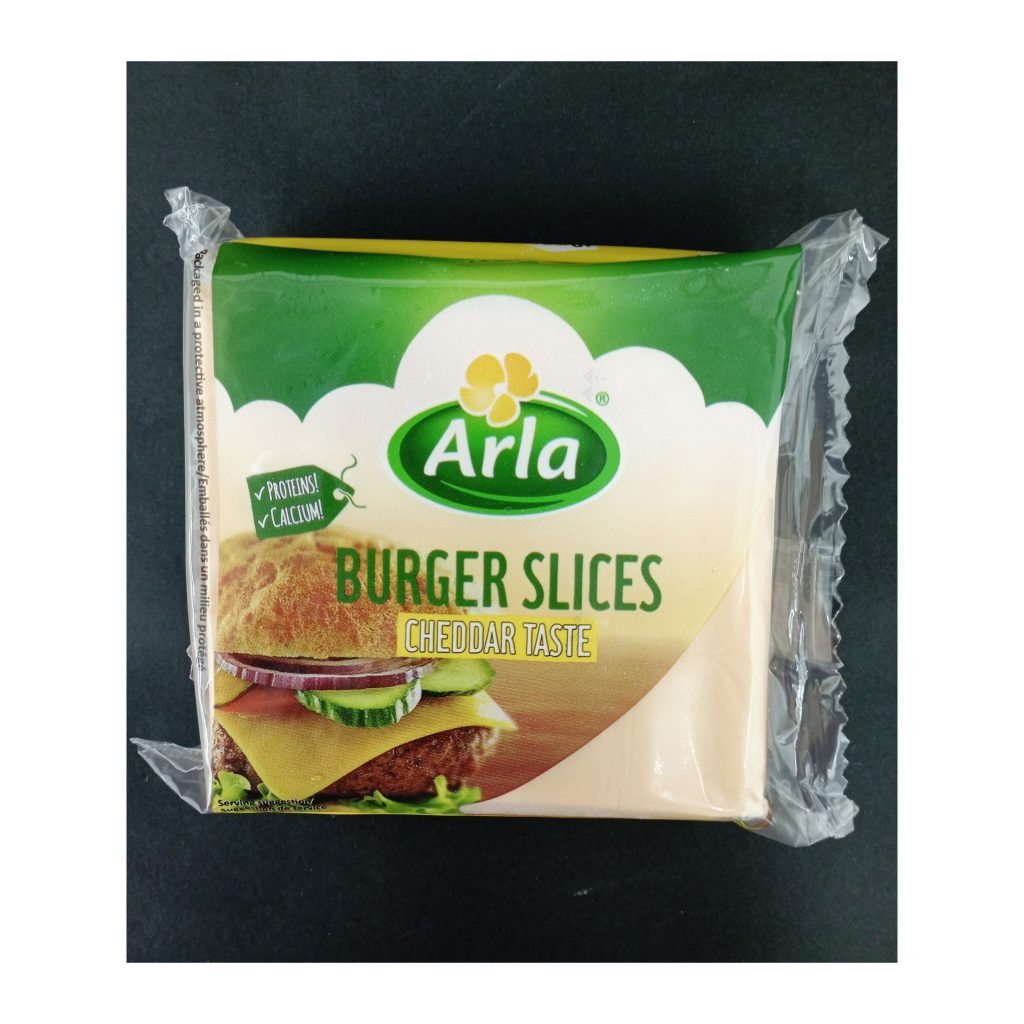 PF0175 ARLA BURGER SLICES CHEDDAR TASTE 200g - VLT Frozen Foods