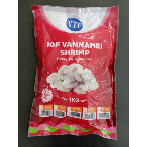IQF VANNAMEI SHRIMP PEELED & DEVEINED (31-40) 1kg - VLT Frozen Foods